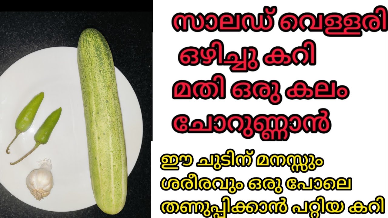 സാലഡ് വെള്ളരി ഒഴിച്ചു കറി മതി ചോറുണ്ണാൻ | Nadan Vellarikka Curry ...