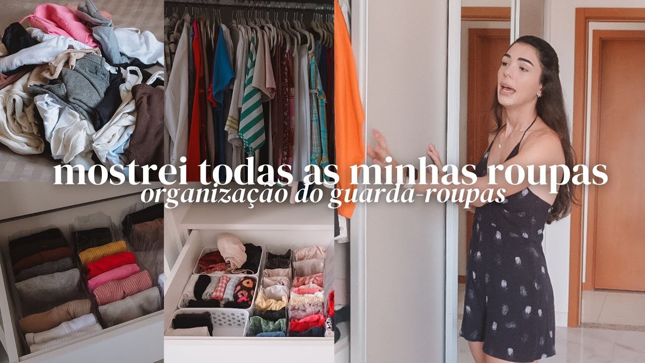 TOUR PELO MEU GUARDA-ROUPAS | mostrei todas as minhas roupas, onde ...