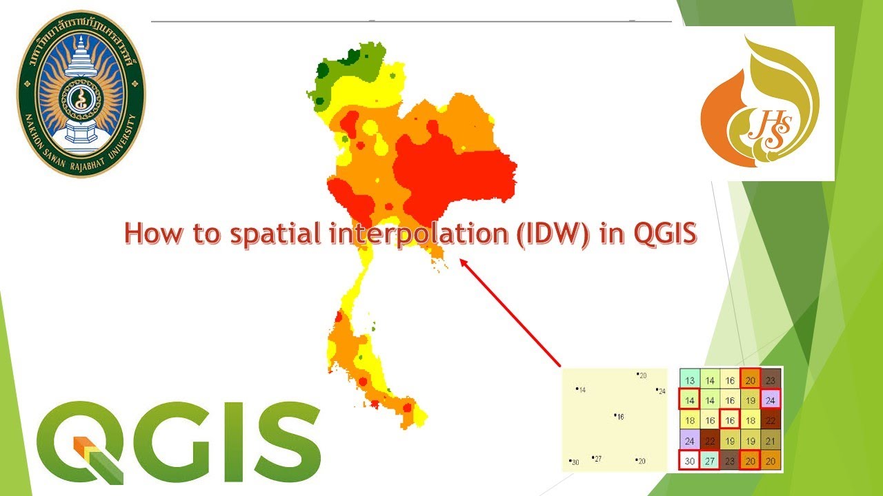 [QGIS ] การประมาณค่าในช่วงแบบ IDW (How to spatial interpolation (IDW) in QGIS) - YouTube