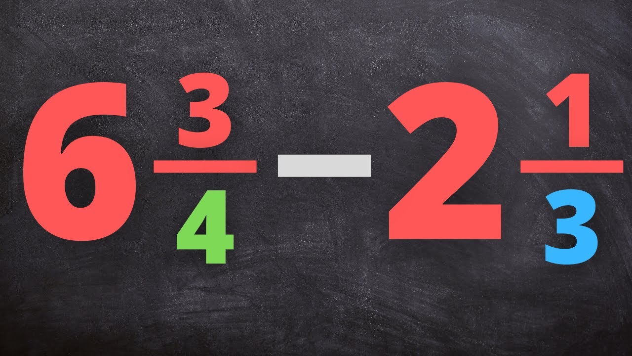 How To subtract Mixed Numbers With Different Denominators YouTube how-to-subtract-mixed-numbers-with-different-denominators-youtube