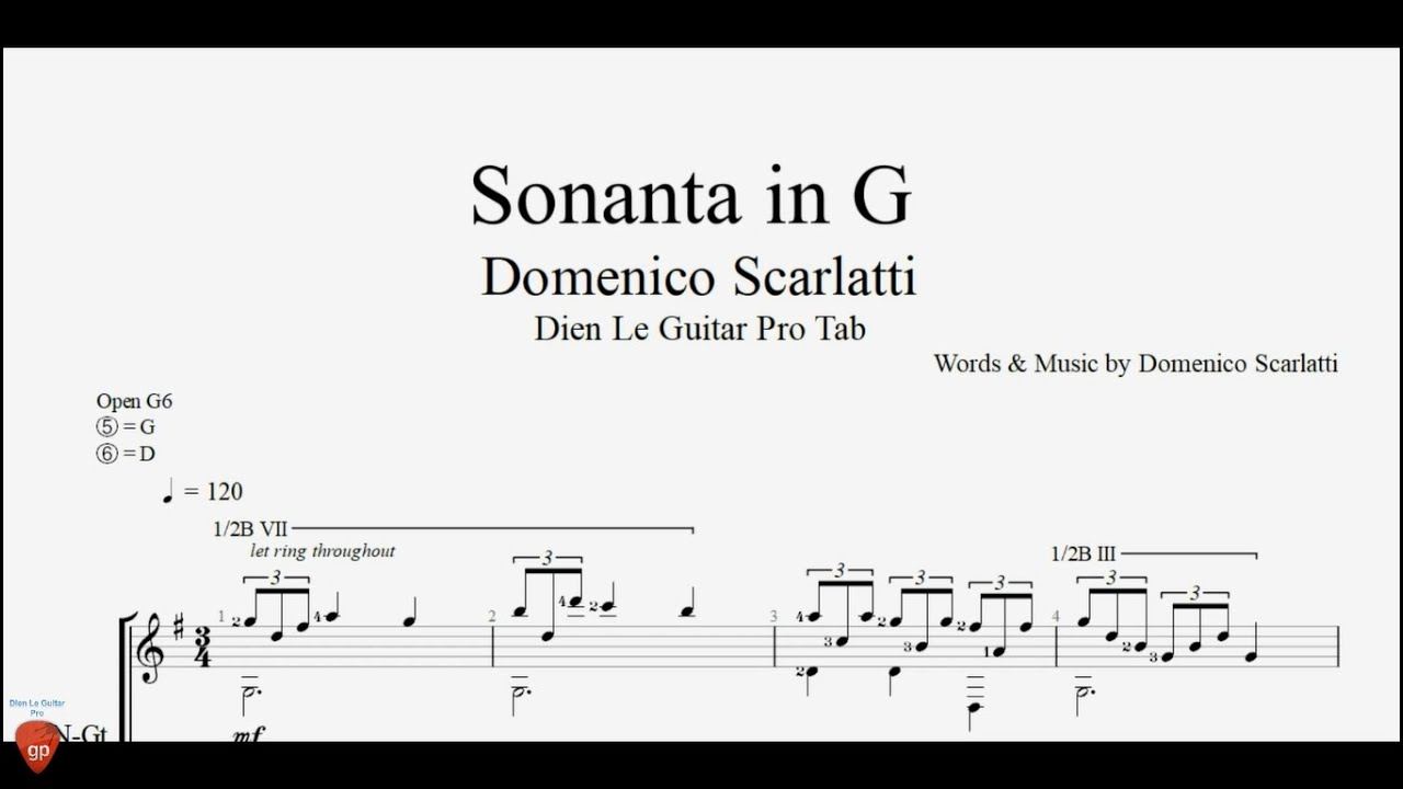 Domenico Scarlatti - Sonanta in G - Guitar Tutorial + TAB - YouTube