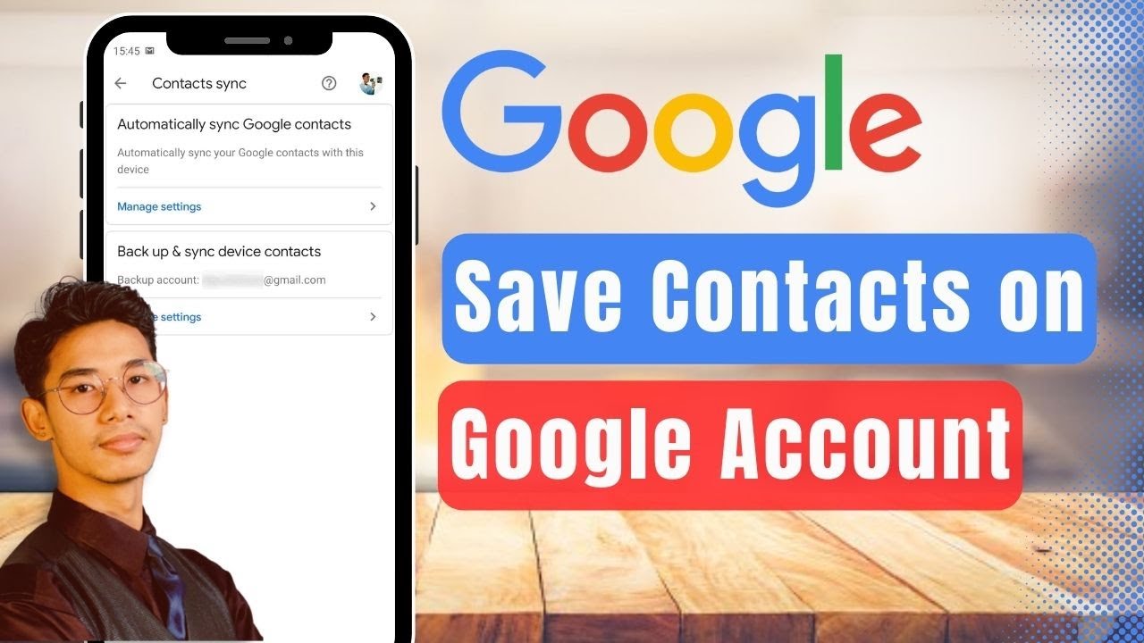 How to Save Contacts on Google Account - YouTube