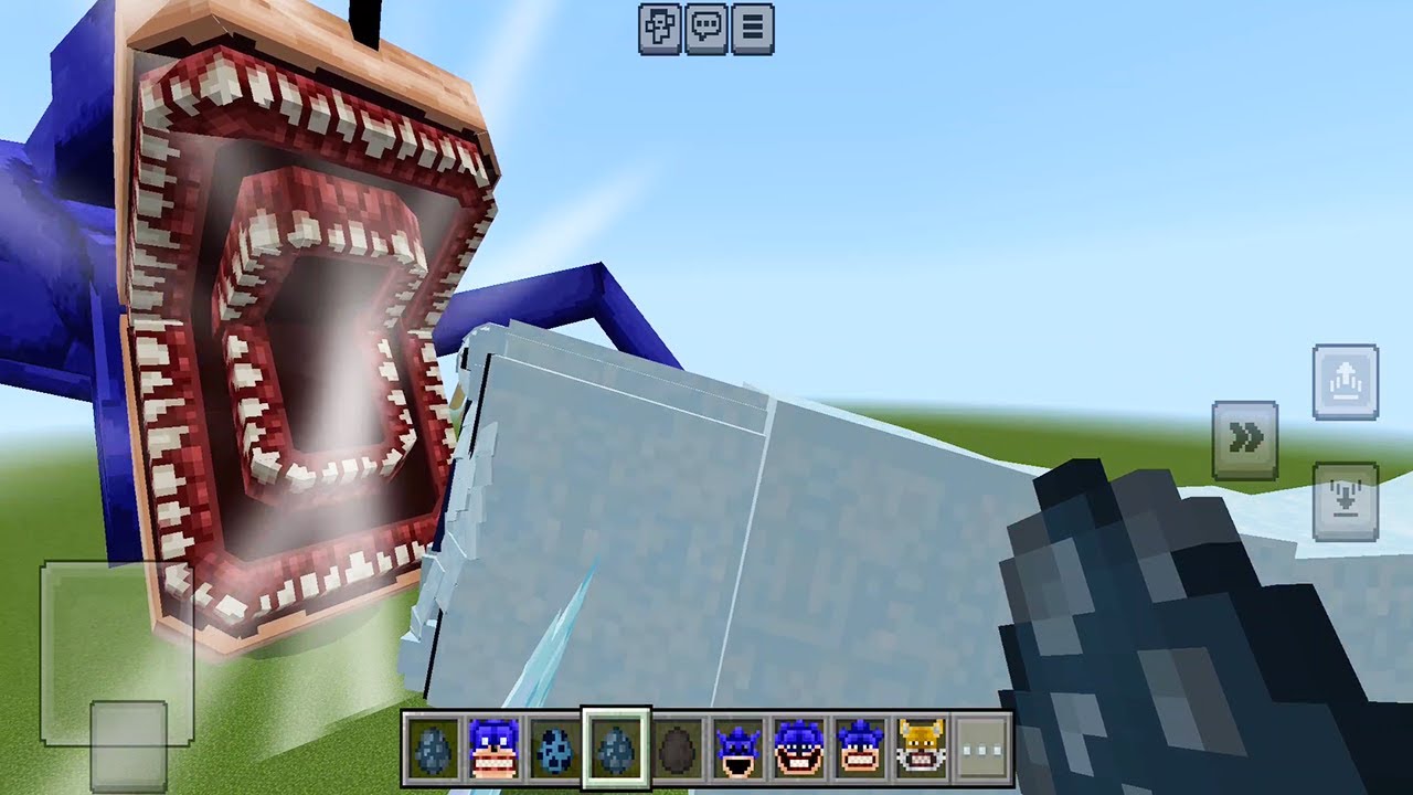 Shin Sonic vs The Bloop Sea Eater New Add-On Mod in Minecraft PE - MCPE ...