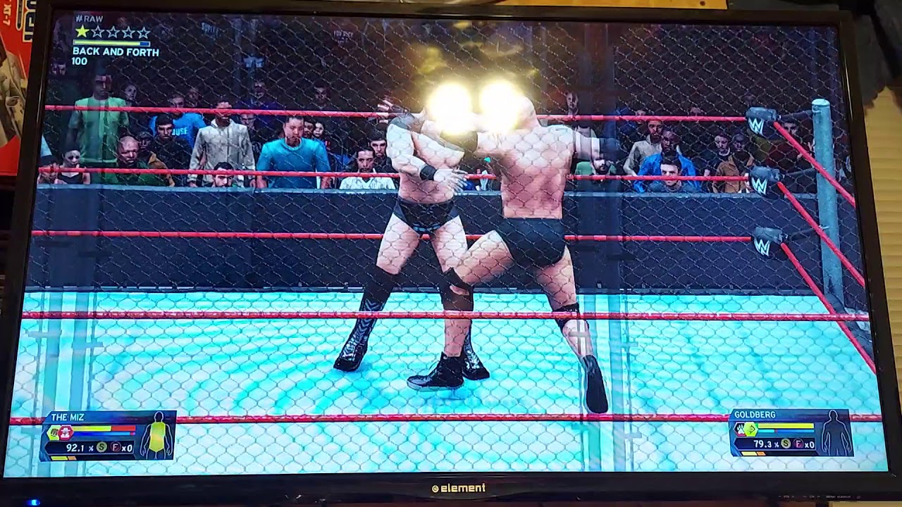 WWE 2k20 The Miz vs Goldberg Steel Cage Match for the WWE Championship ...