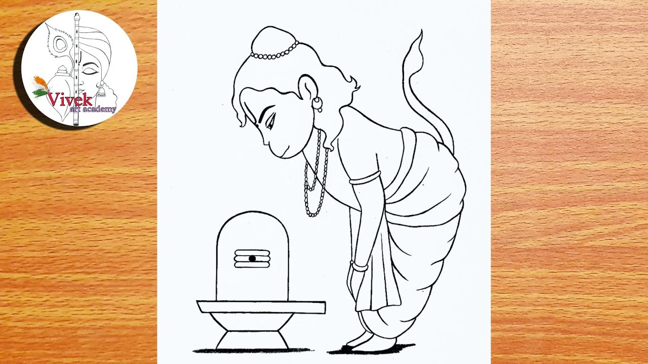 Easy and Beautiful Drawing of Hanuman | Easy Drawing | Bal Hanuman ...