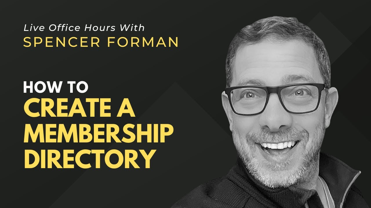 Live Office Hours - How To Create A Membership Directory - YouTube