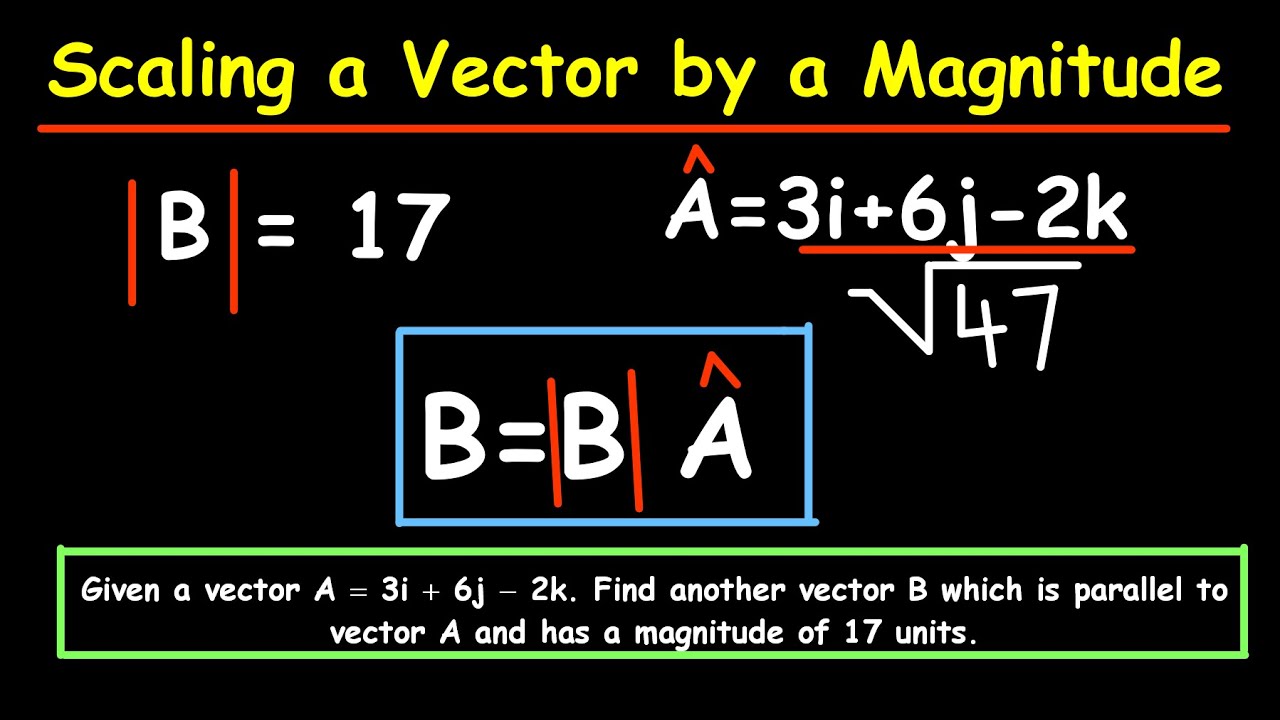 How to scale a vector by a magnitude - YouTube