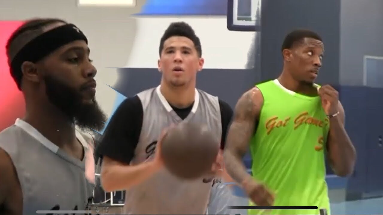 Devin Booker, Eric Bledsoe & BDotADot Make Appearance at League Game ...