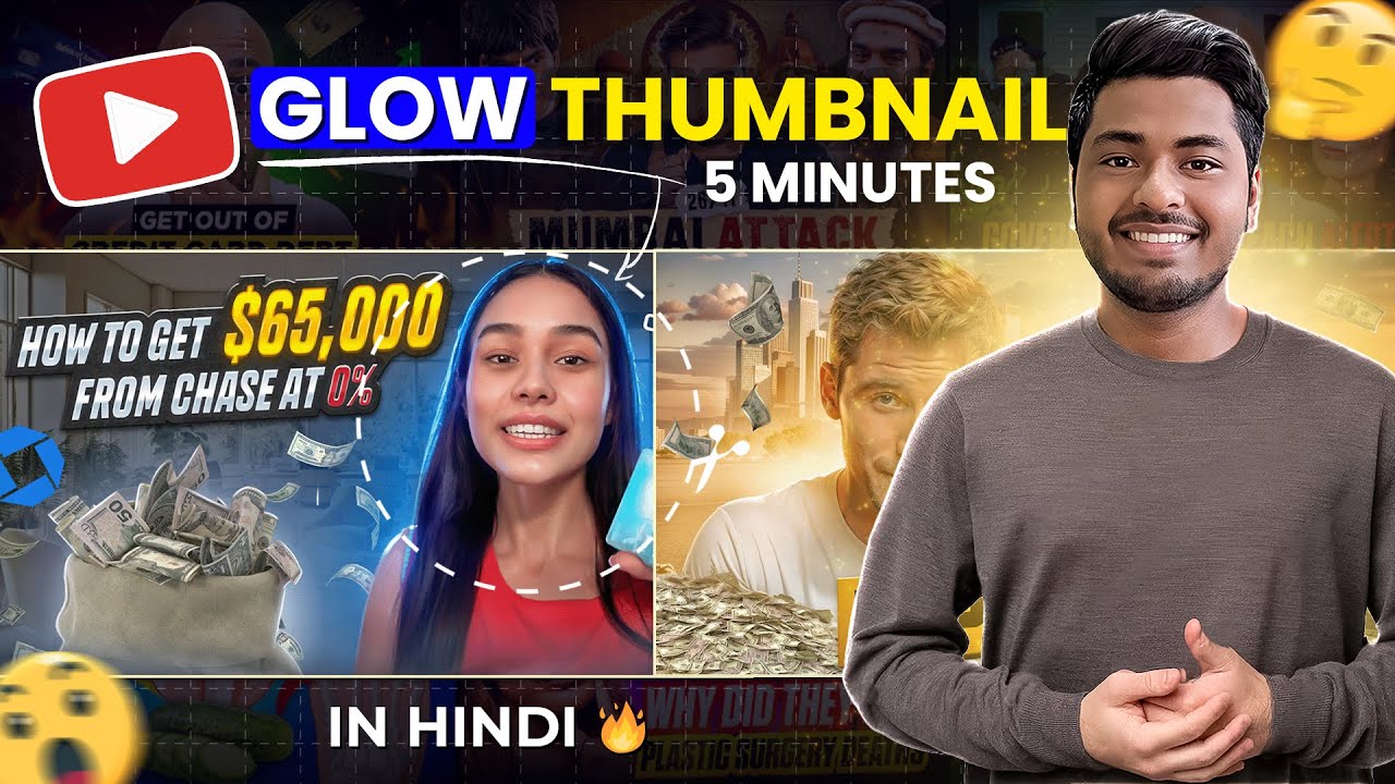 How to Make Thumbnails with Glow Effect 🔥 Psychology Using AI Tools ...