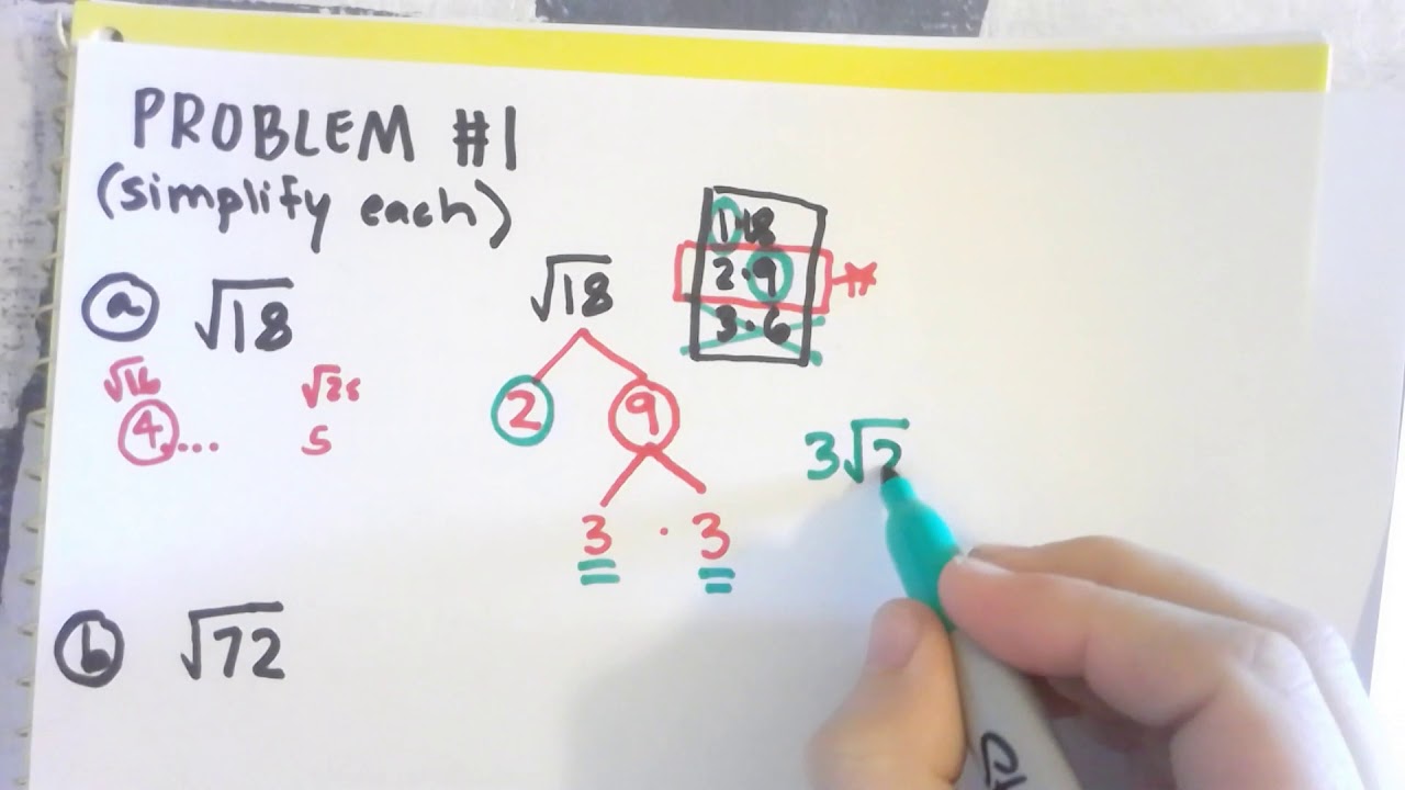 Remote Learning Lesson 8: Simplifying Radicals - YouTube