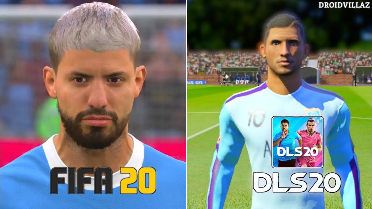 FIFA 20 Vs DLS 20 Player Faces Comparison | Manchester City - YouTube