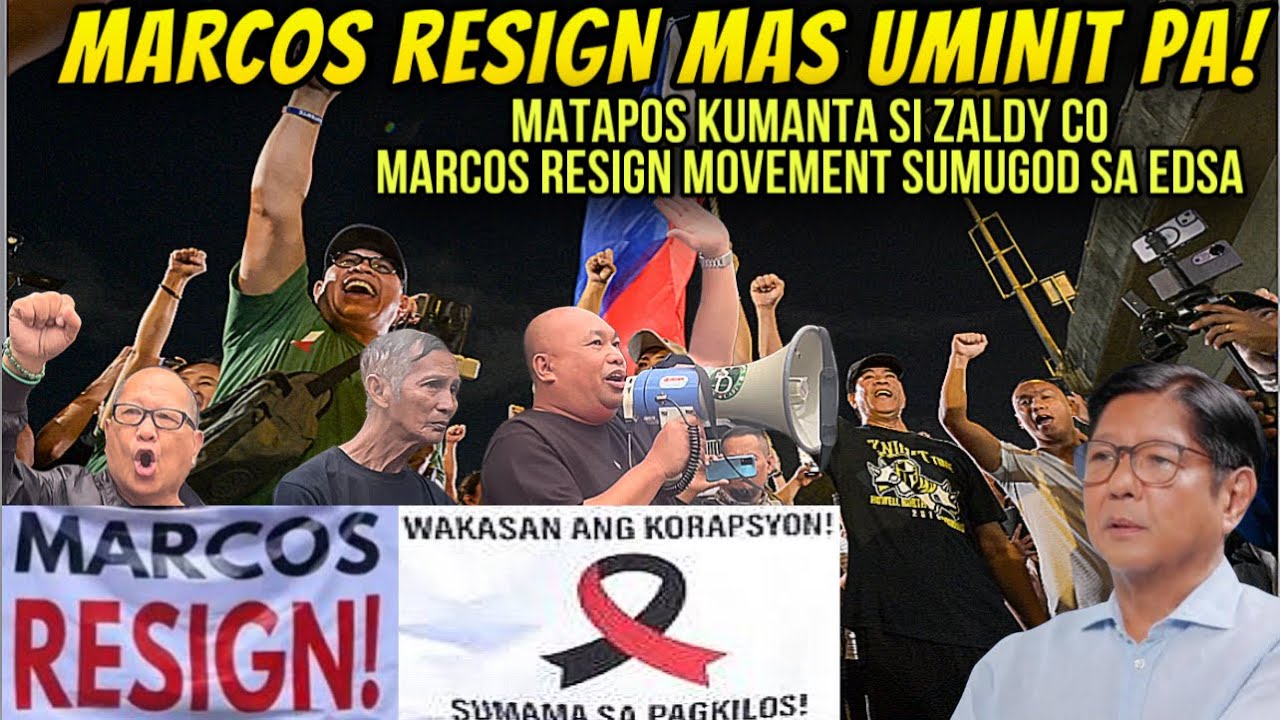 MARCOS RESIGN MOVEMENT NAPASUGOD SA EDSA MATAPOS MAGSALITA SI ZALDY CO‼ ...