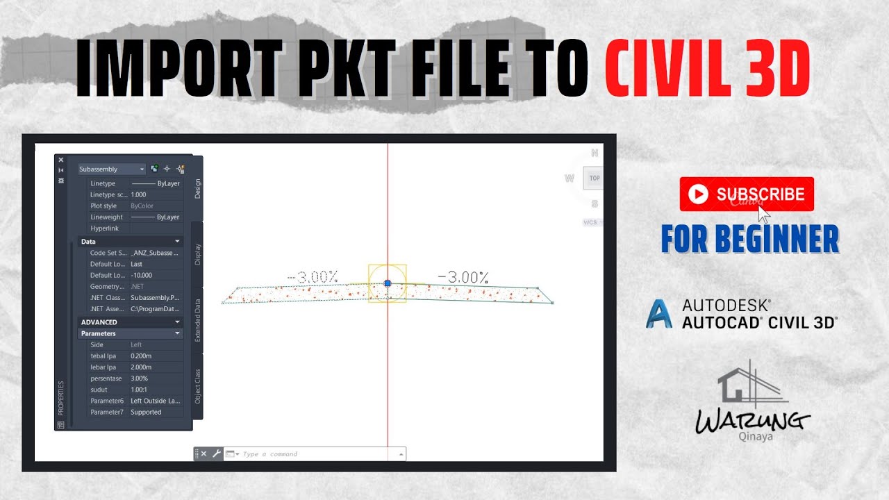 IMPORT PKT FILE TO CIVIL 3D - YouTube
