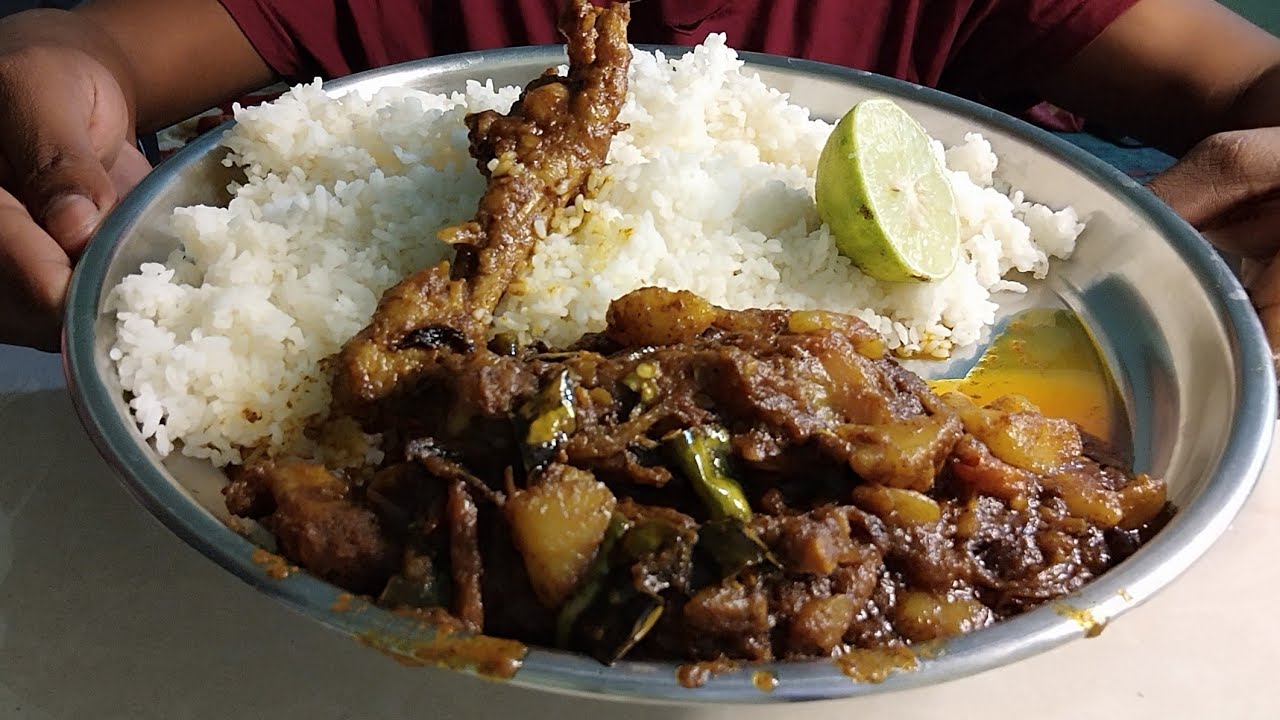 Chicken Feet Spicy And Rice With Lemon Tasty😋 Eating show Dekasimple ...