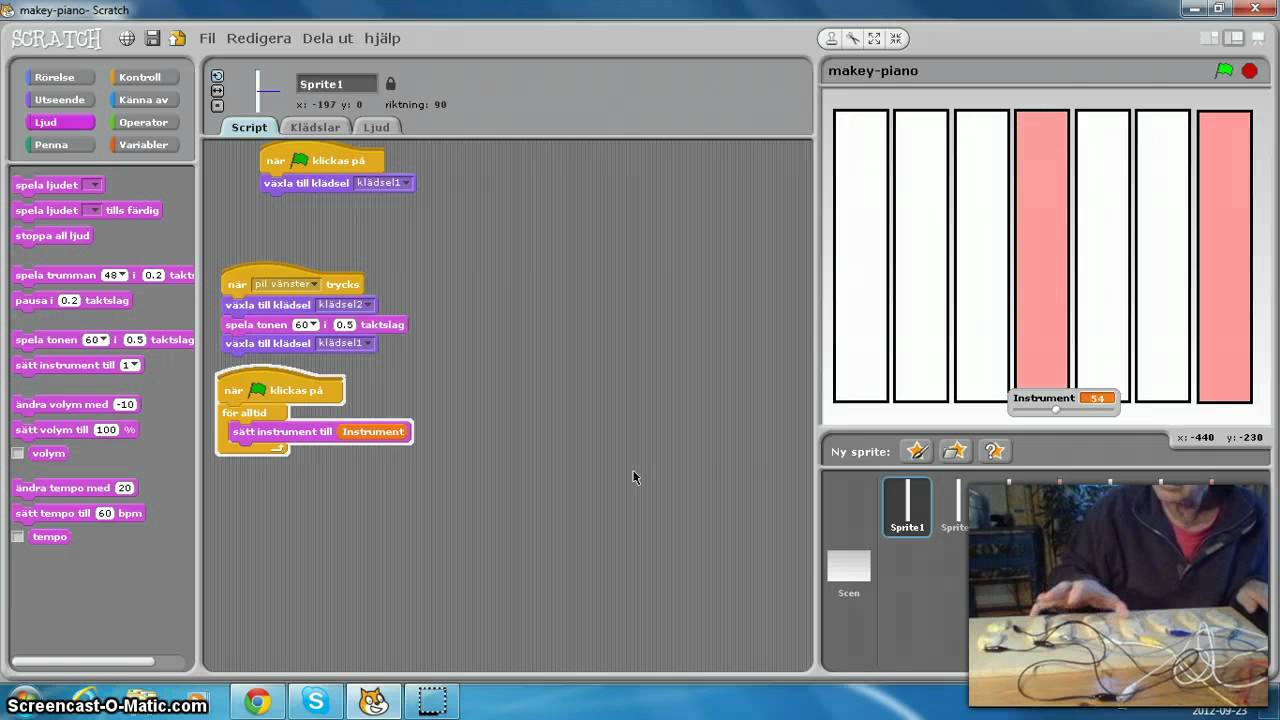 Conductive Dough, Makey Makey and Scratch - YouTube