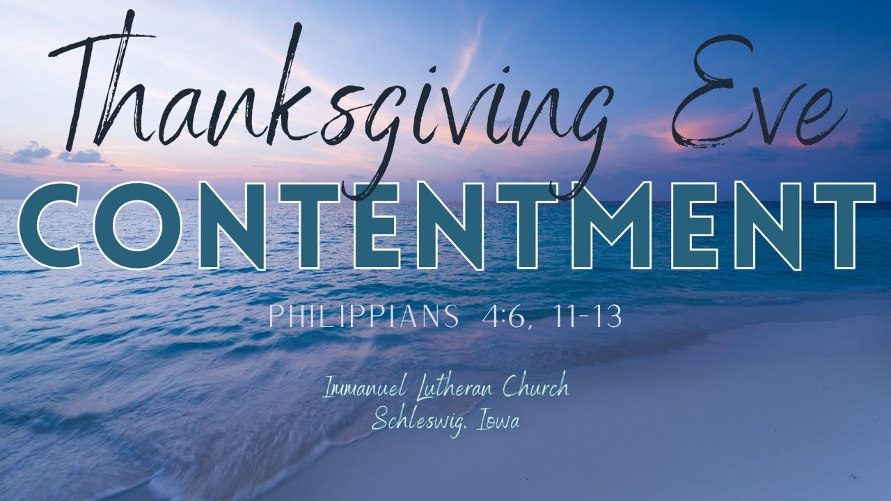 November 22, 2023 - Immanuel Lutheran Church - Thanksgiving Eve Service ...