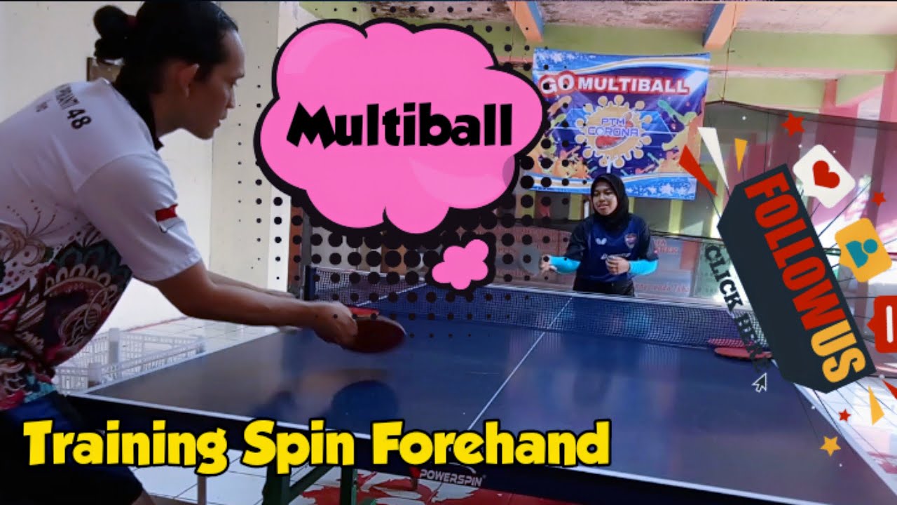 Aisha Multiball Training Spin Forehand - YouTube