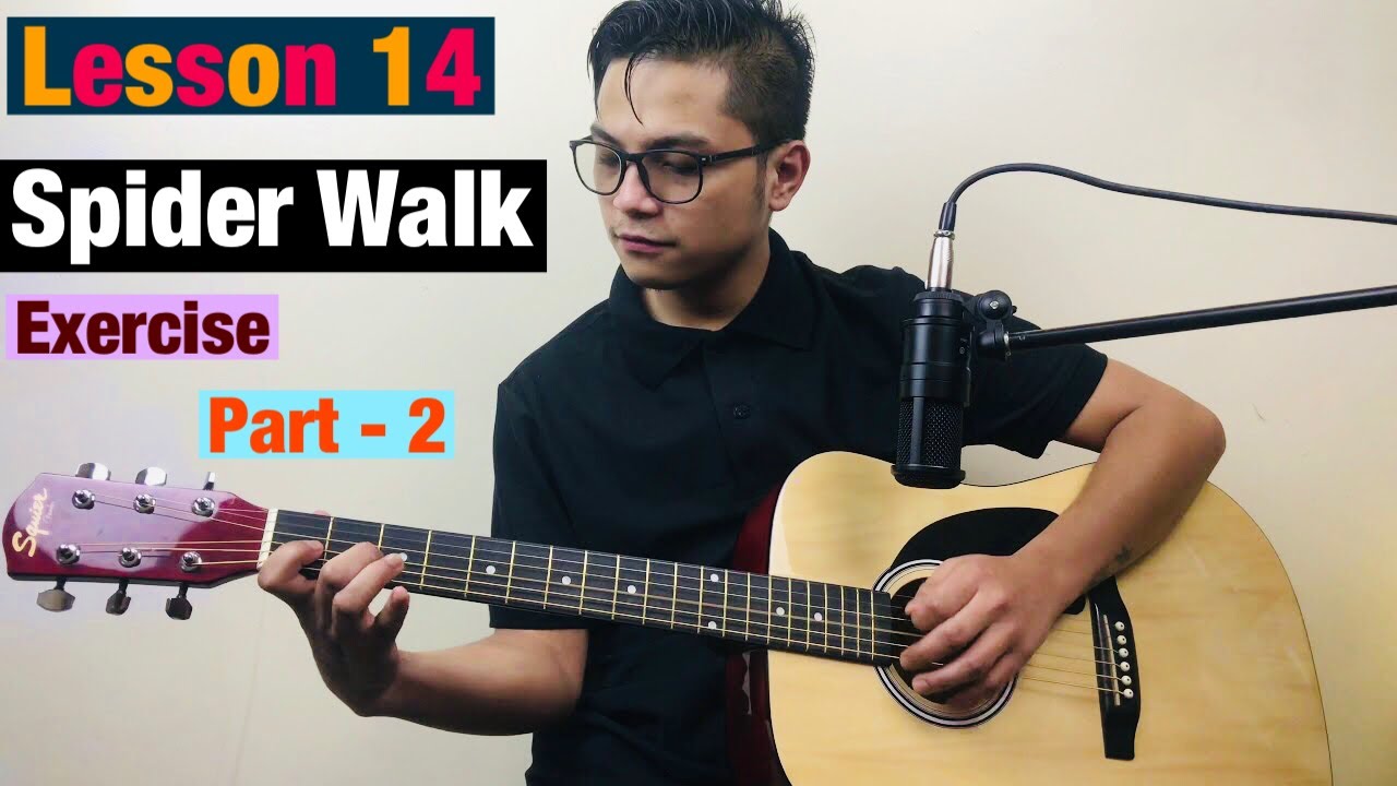 Spider Walk Exercise - Part 2 (Guitar Lessons for Lefties) - Lesson 14 ...