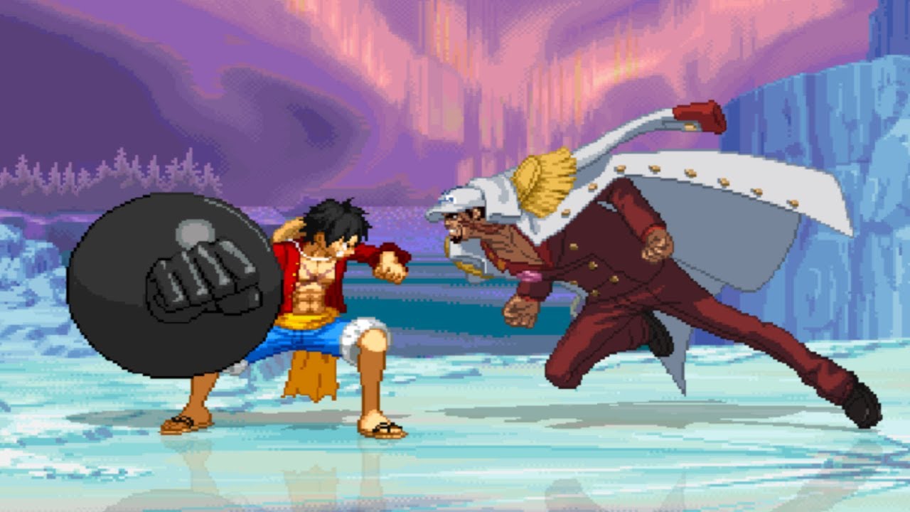 LUFFY vs AKAINU - Full Power Rage Fight🔥 One Piece Anime Mugen Final ...
