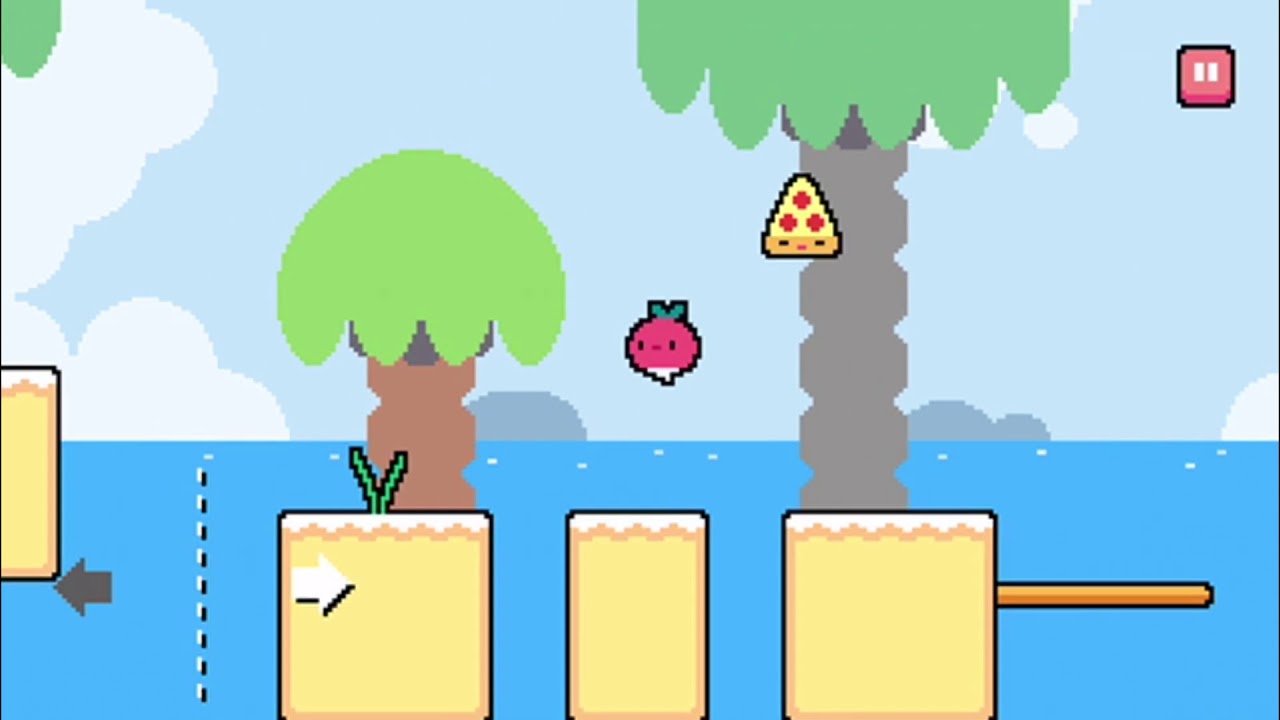 Dadish. World 2 - Strando Beach. Level 14. Walkthrough with Stars ...