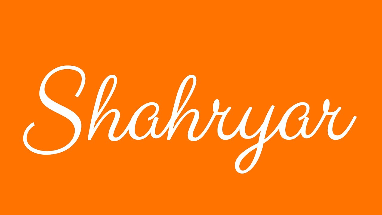Learn how to Sign the Name Shahryar Stylishly in Cursive Writing - YouTube