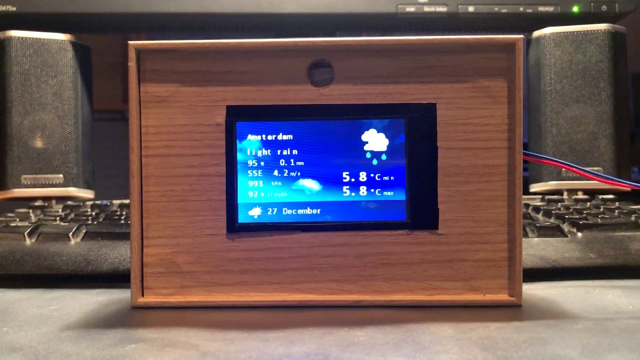 Esp8266 Weather Forecast Station With A Nextion Display Youtube