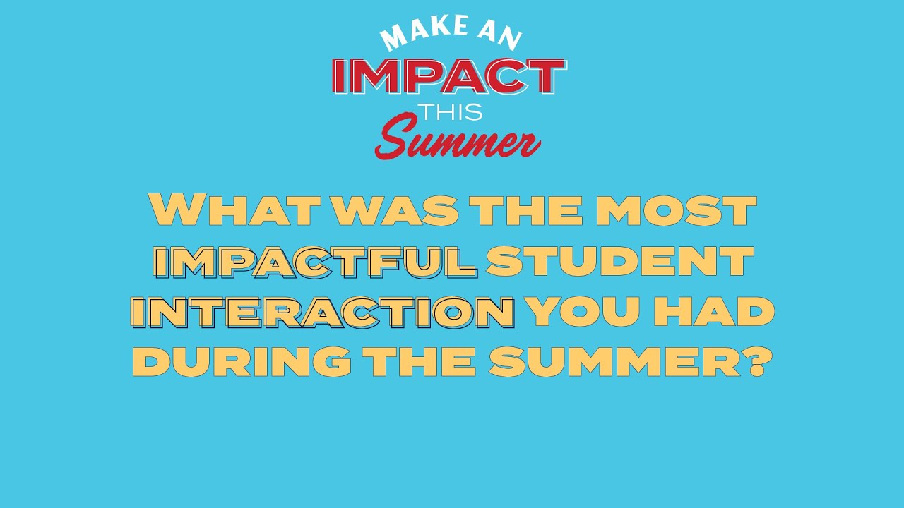 impactful student interaction - YouTube