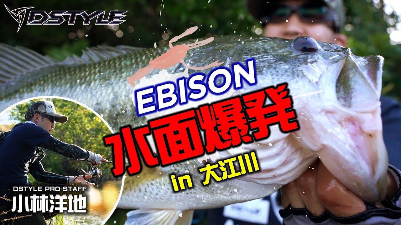 ニュータイプルアーEBISON 水面爆発in大江川/小林洋地 - YouTube