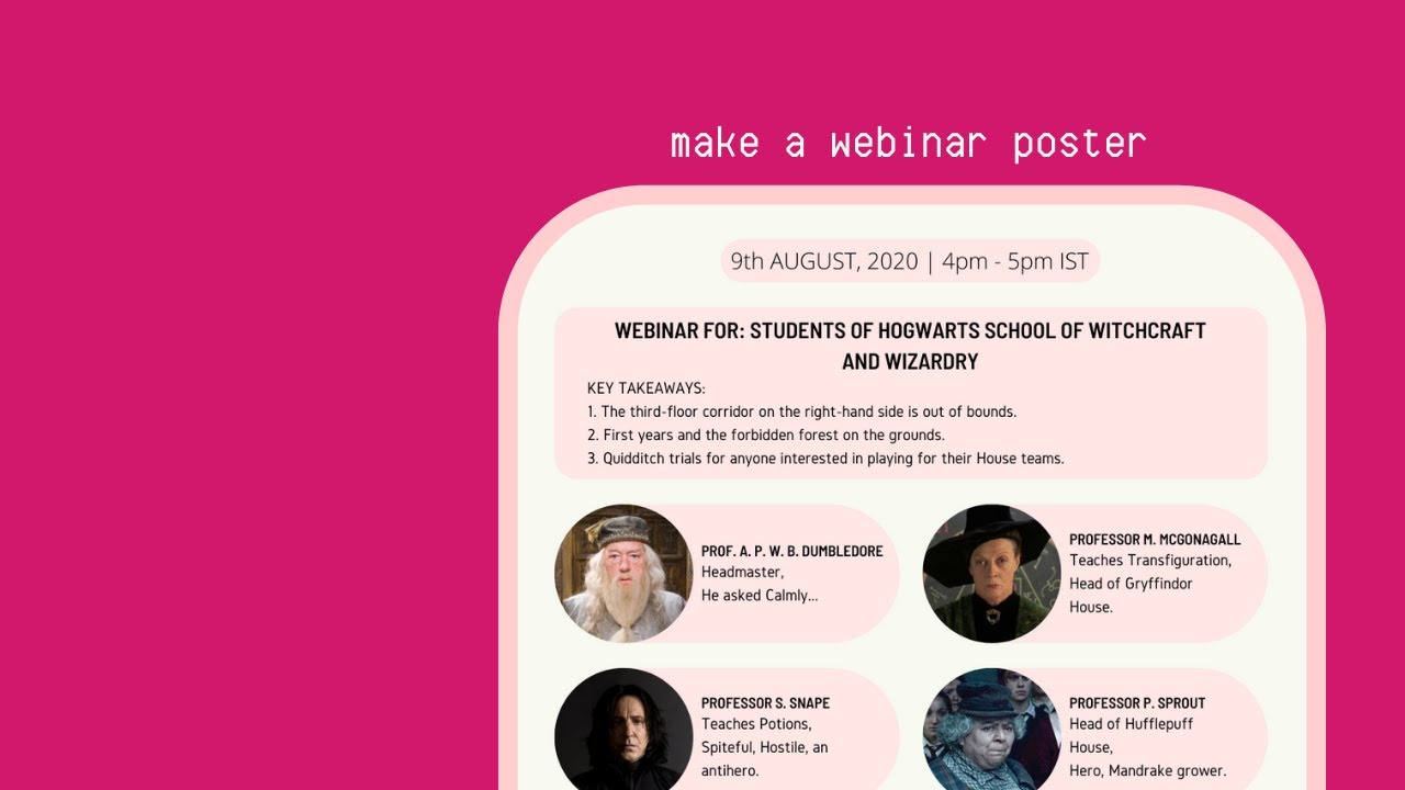 how to make a webinar poster using canva - YouTube