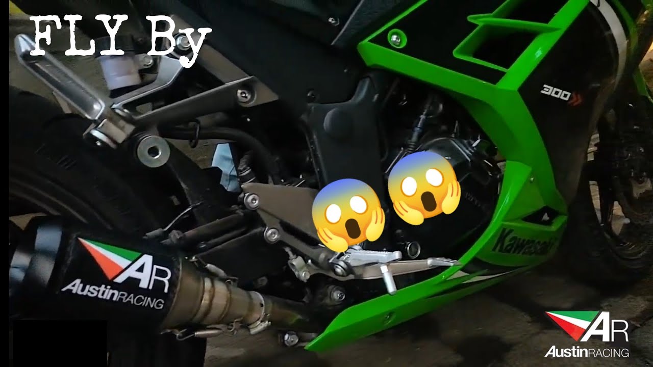 Kawasaki ninja 300 with Austin Racing exhaust fly by || @sidd__custom # ...