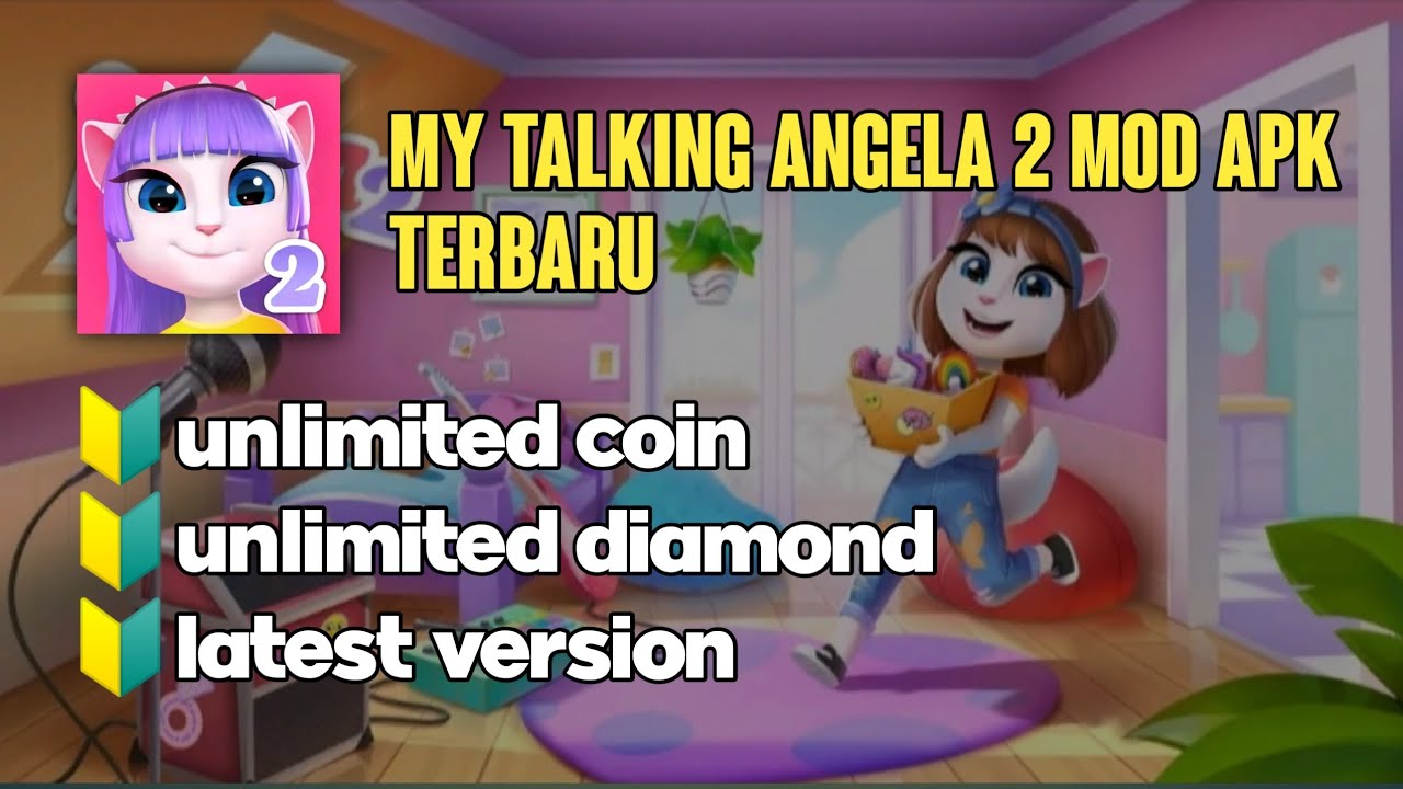 my talking Angela 2 mod apk terbaru || mod unlimited money - YouTube