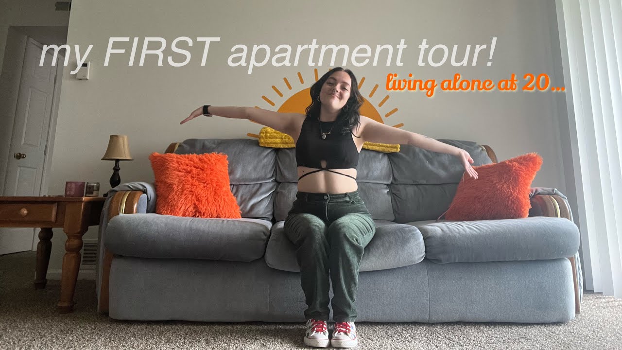 my first apartment tour! living alone at 20 y/o! - YouTube