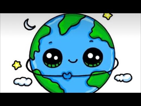 How to draw a Earth/ Earth drawing - YouTube