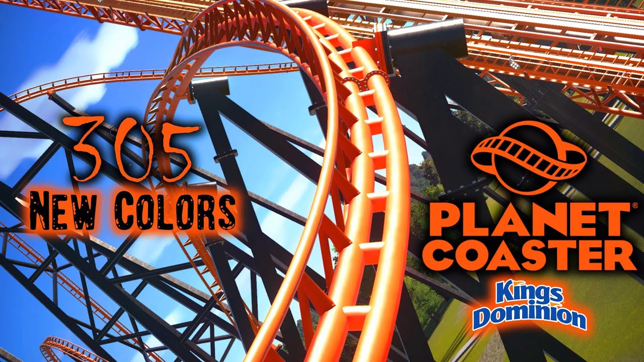 Orange & Black 305 | Track POV - Kings Dominion (Planet Coaster) - YouTube