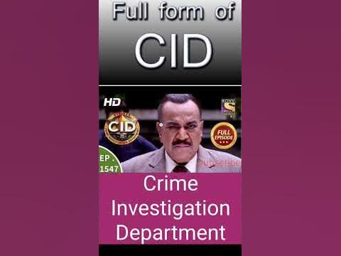 CID Full Form 🤔 full form of cid/cid ka full form #short #shortvideo - YouTube