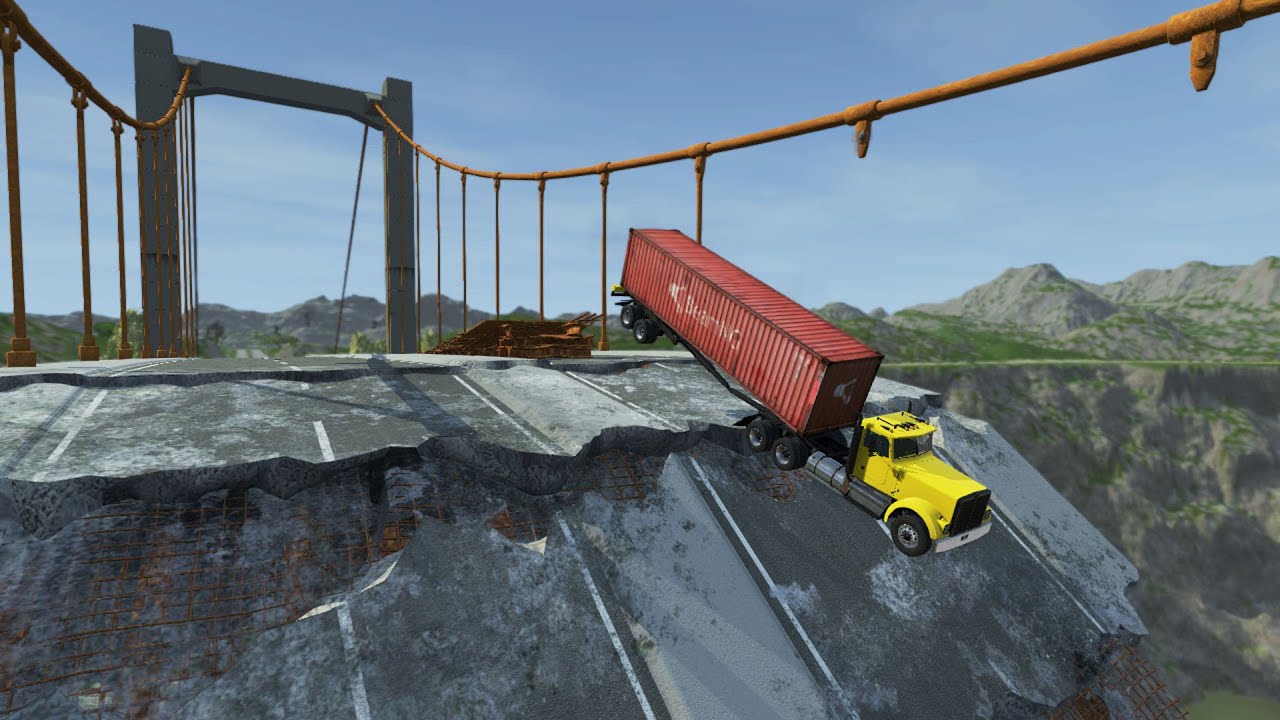 Cars vs Broken Bridge Crashes 5 - BeamNG.Drive | BeamNG High Speed ...