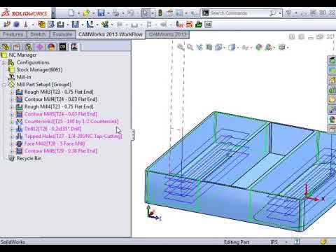 Generate Toolpaths (CAMWorks) - YouTube