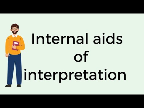Interpretation of statute || Internal aid of interpretation #lawnotes ...