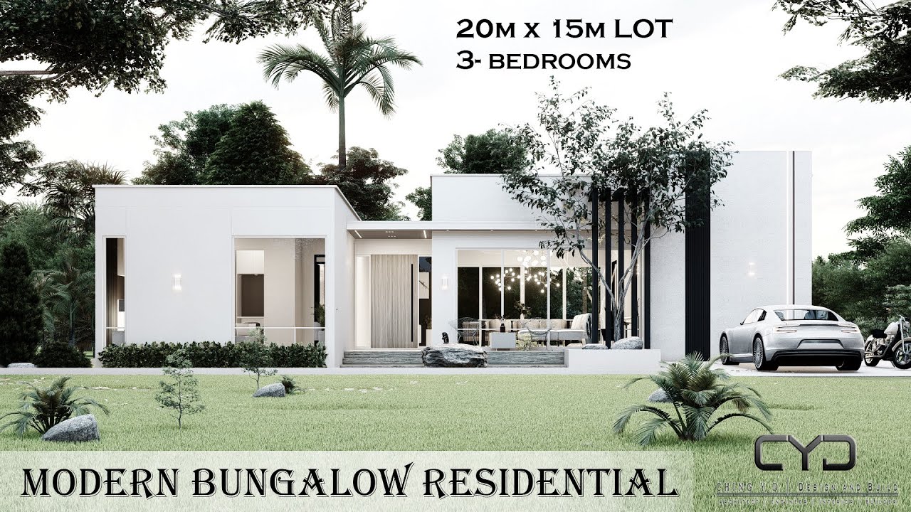 Project #43: A 3-BEDROOM BUNGALOW MODERN HOUSE | 20x15 LOT (300sqm ...
