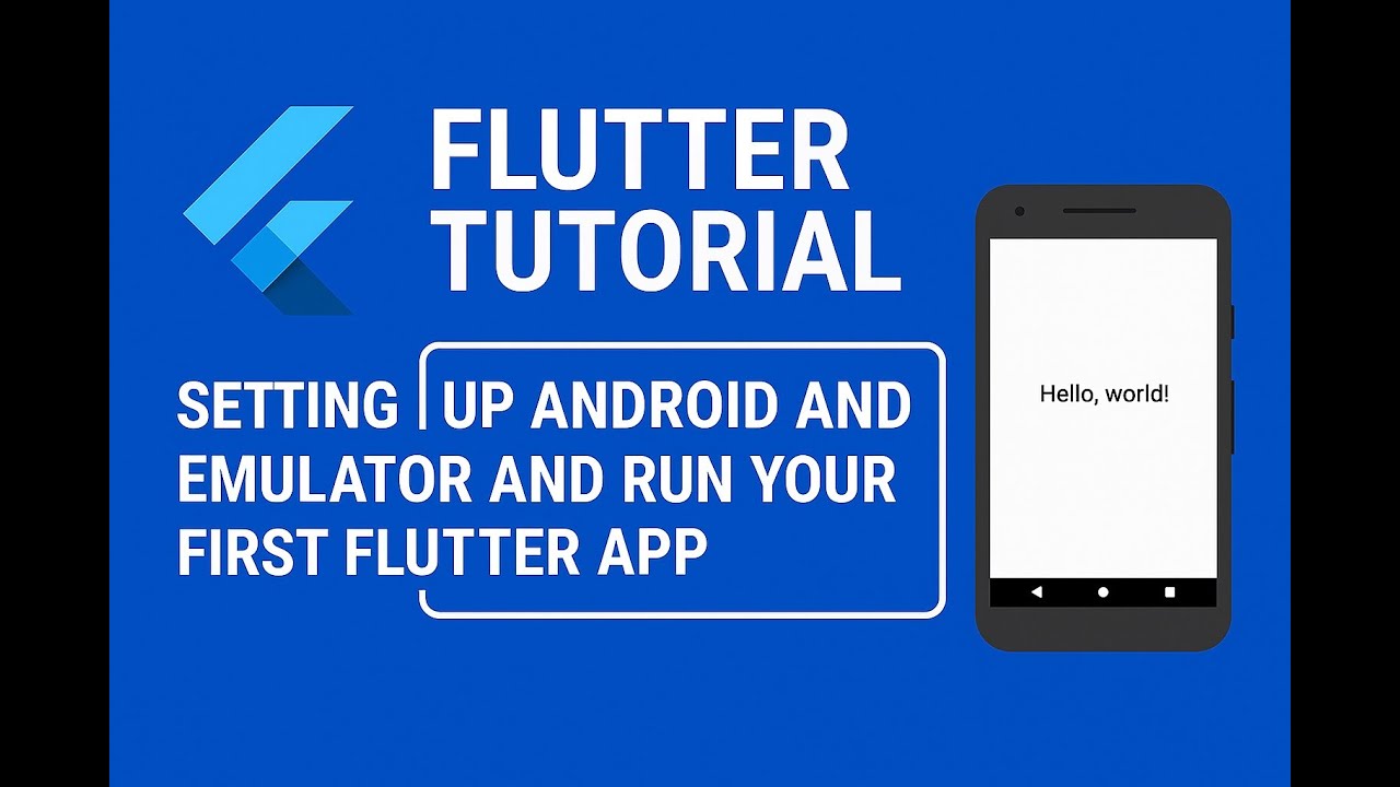 Flutter tutorial 03 - Setting up android emulator and run your first ...