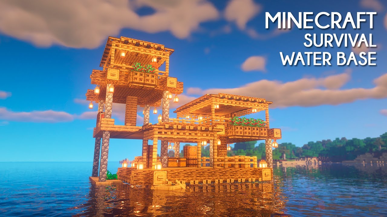 Minecraft: How to build a SURVIVAL WATER BASE - YouTube
