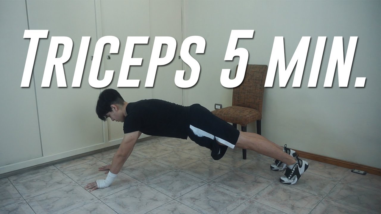Rutina de TRICEPS 5 MINUTOS | PESO CORPORAL - YouTube