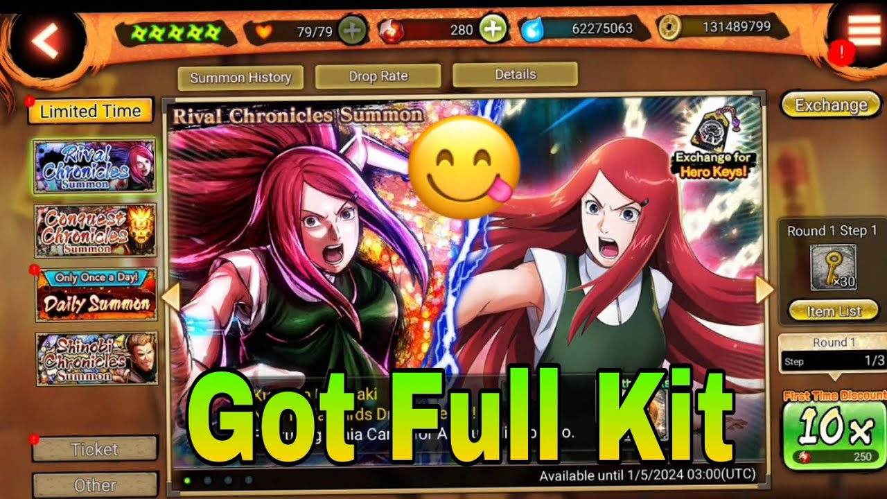 Nxb nv - Summoning on Kushina Uzumaki||*Got full 8 ⭐kit🤯 - YouTube