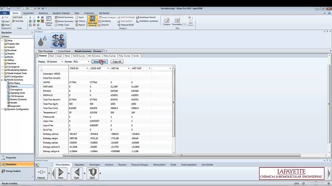 Aspen Plus 1.4: Convergence and Presentation of Results - YouTube