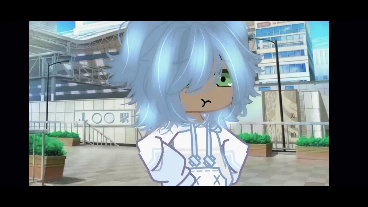 Her beautiful blue hair off (gacha meme) - YouTube