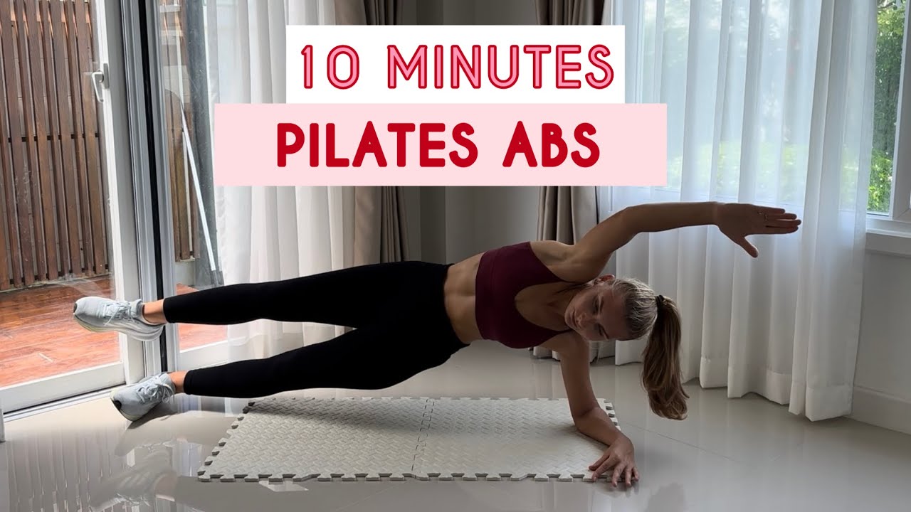 10 minutes PILATES ABS. Small waist.side abs.lower abs. - YouTube