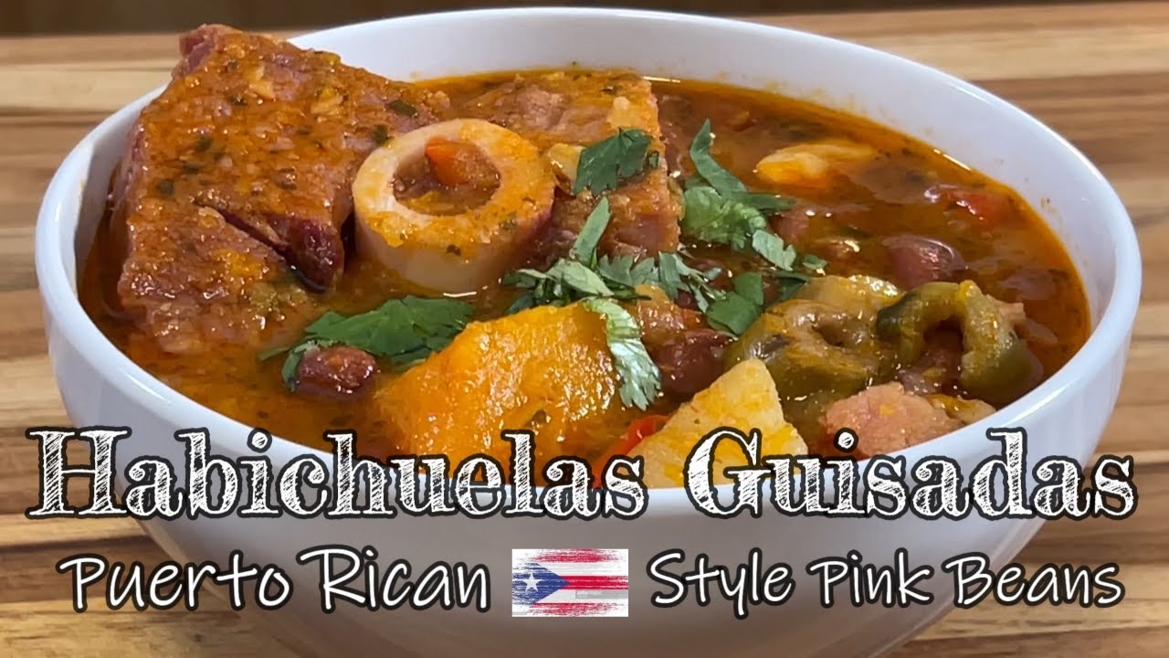 Habichuelas Guisadas Boricua (how to make Puerto Rican style pink beans ...