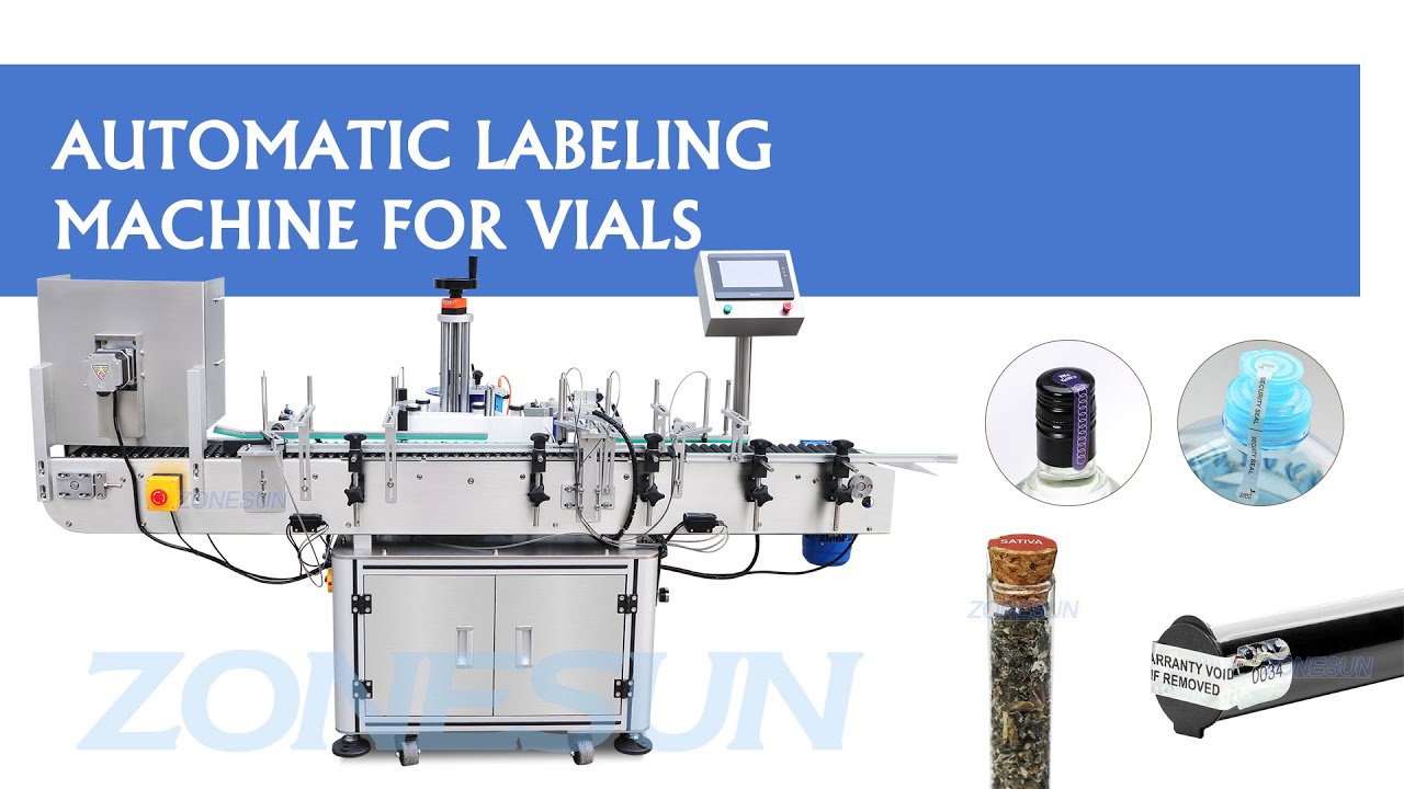 How To Use Automatic Tamper Seal Sticker Labeling Machine For Vials ...