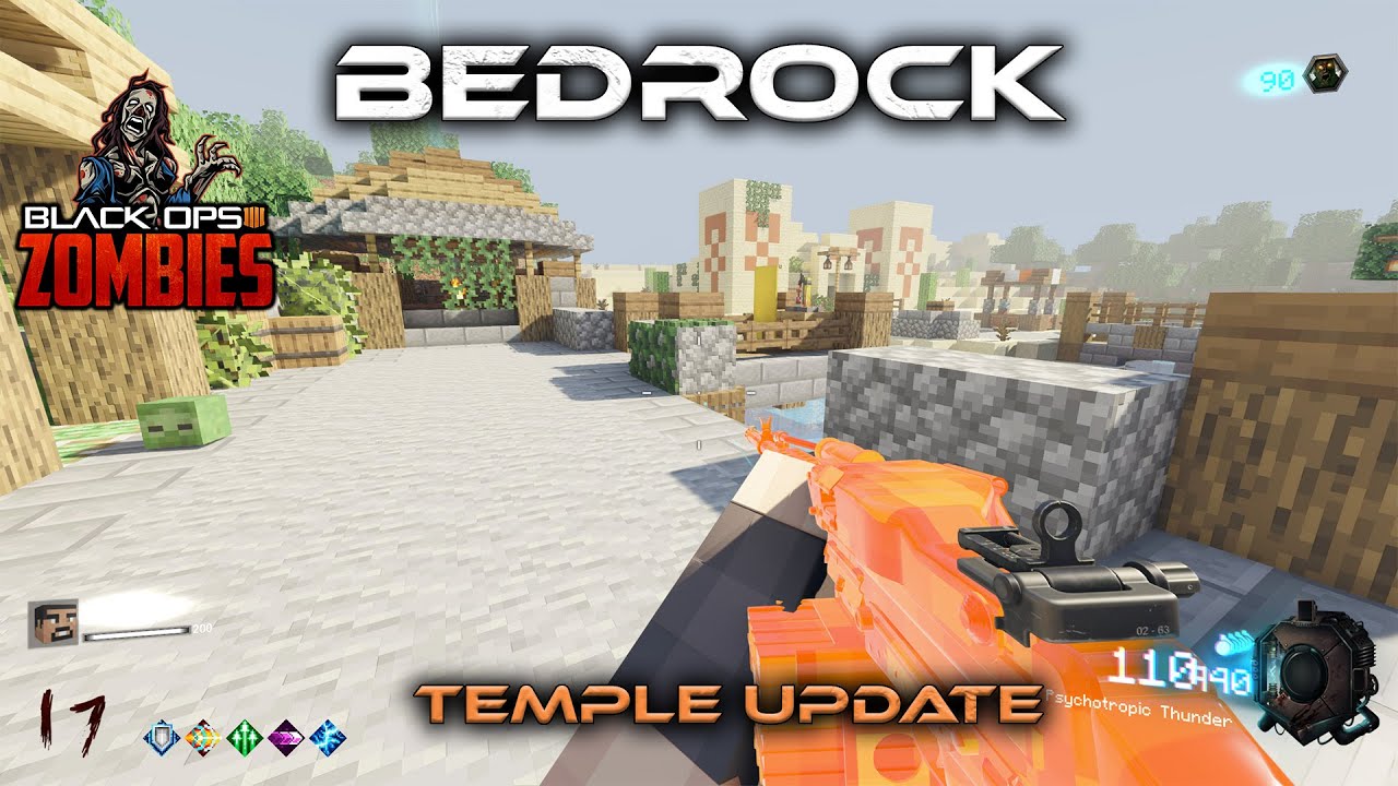 BEDROCK Minecraft in BO3 Zombies - YouTube