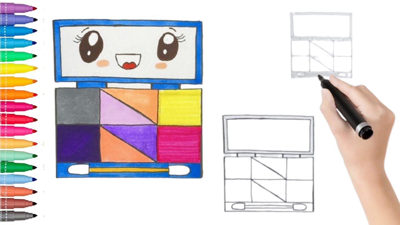 Makeup case drawing , painting & coloring for kids . HOW TO DRAW A CUTE ...